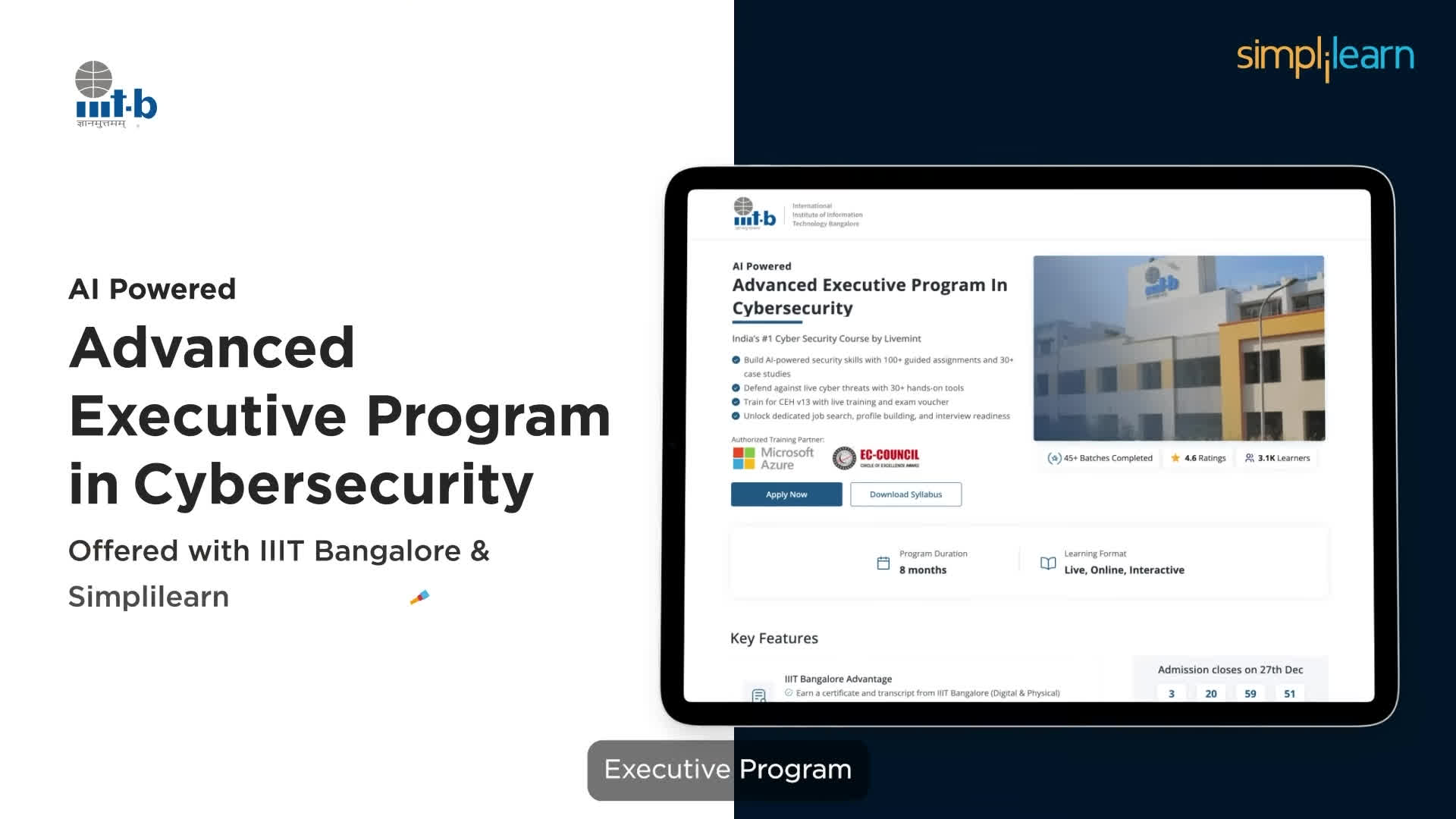 advanced executive program in cybersecurity | cyber security course | iiit banga | eNama